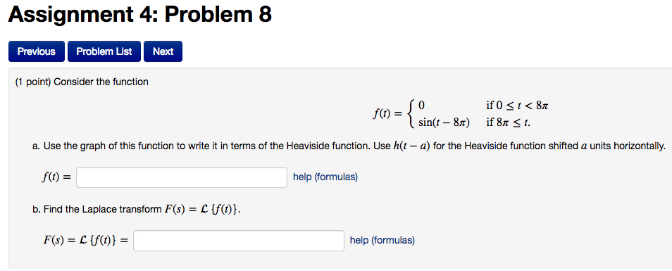 Solved Consider the function f(t) = {0 if 0 | Chegg.com