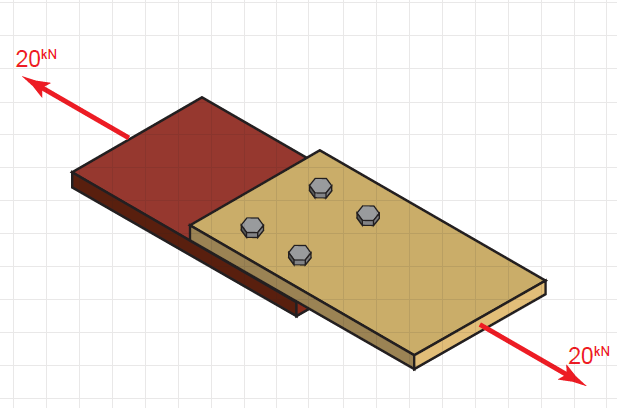 Solved Four bolts are used to splice two plates together. | Chegg.com
