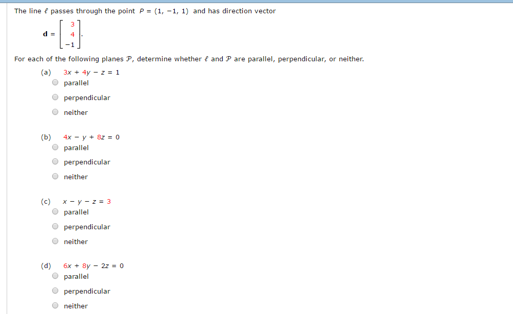 Solved The Line L Passes Through The Point P 1 1 1