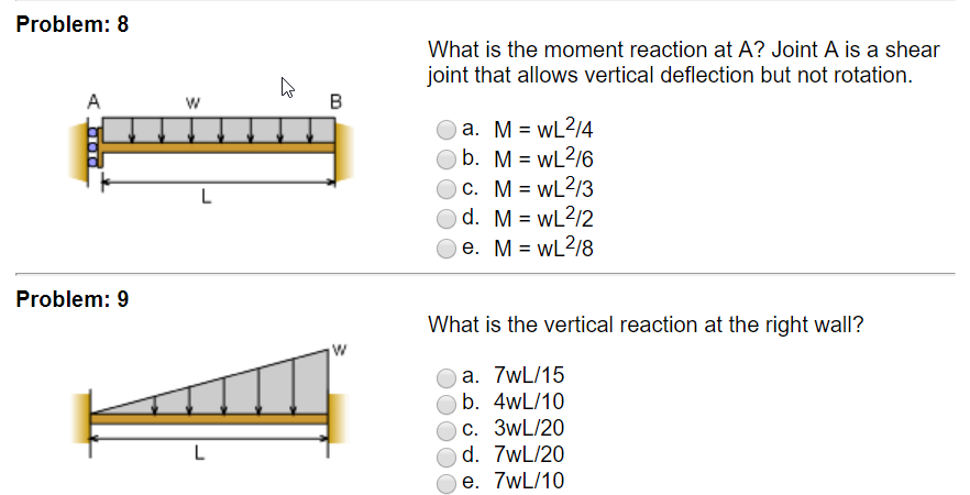 Solved Problem: 8 What is the moment reaction at A? Joint A | Chegg.com