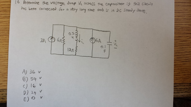 Solved Determine the voltage drop Vt across the capacitor if | Chegg.com