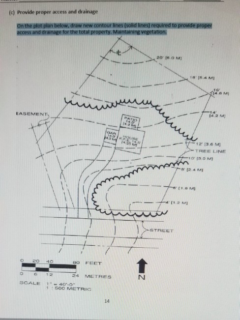 Solved (c) Provide proper access and drainage On the plot | Chegg.com