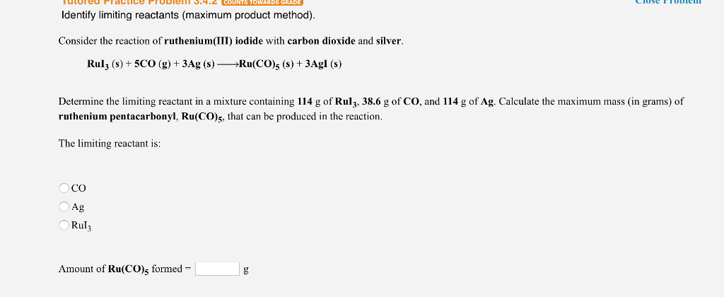 Solved Identify limiting reactants (maximum product method). | Chegg.com