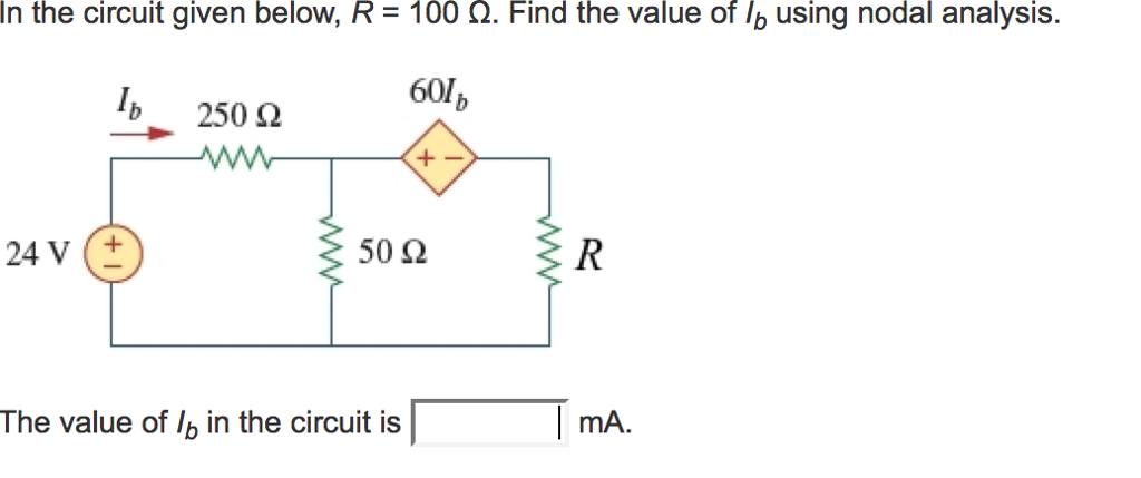 Solved In the circuit given below, R = 100 Ohm. Find the | Chegg.com