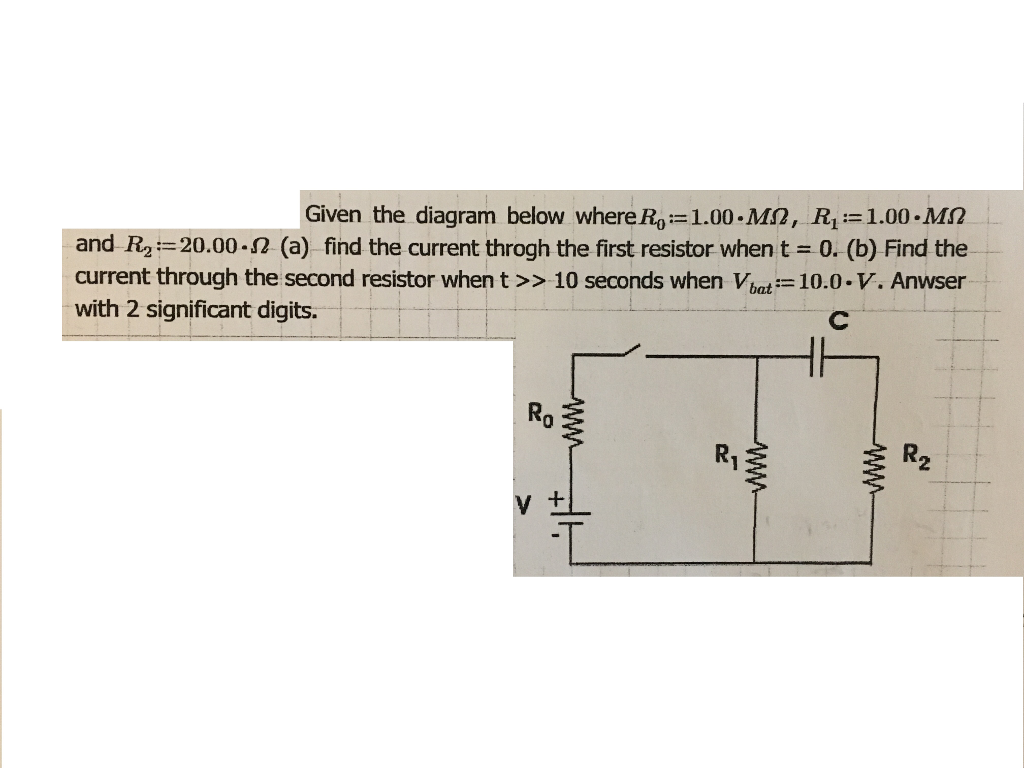 Solved Given the diagram below whereR,-1.00-MAQ, R,-1.00-M42 | Chegg.com