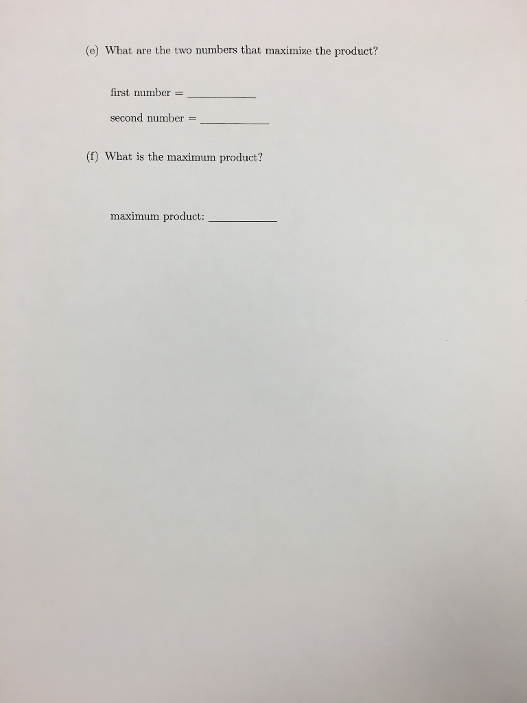 Solved 2. Find two nonnegative numbers whose sum is 9 and | Chegg.com