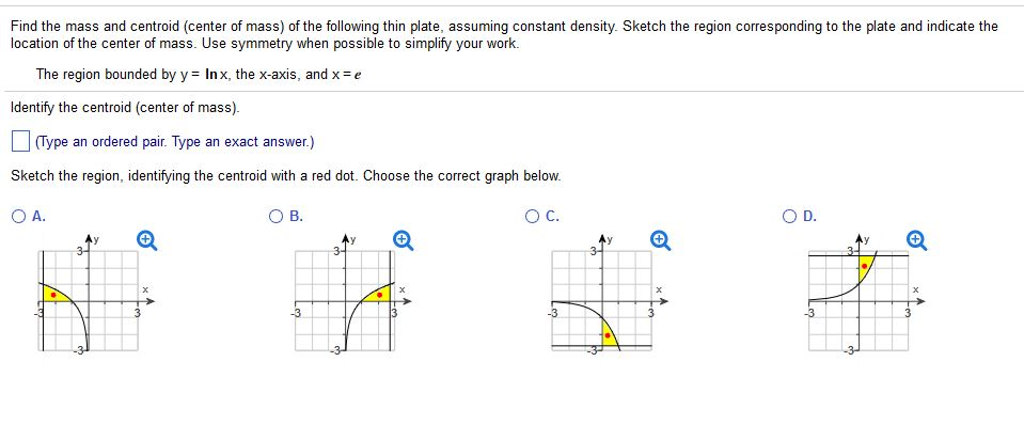 Solved Find the mass and centroid? (center of? mass) of the | Chegg.com