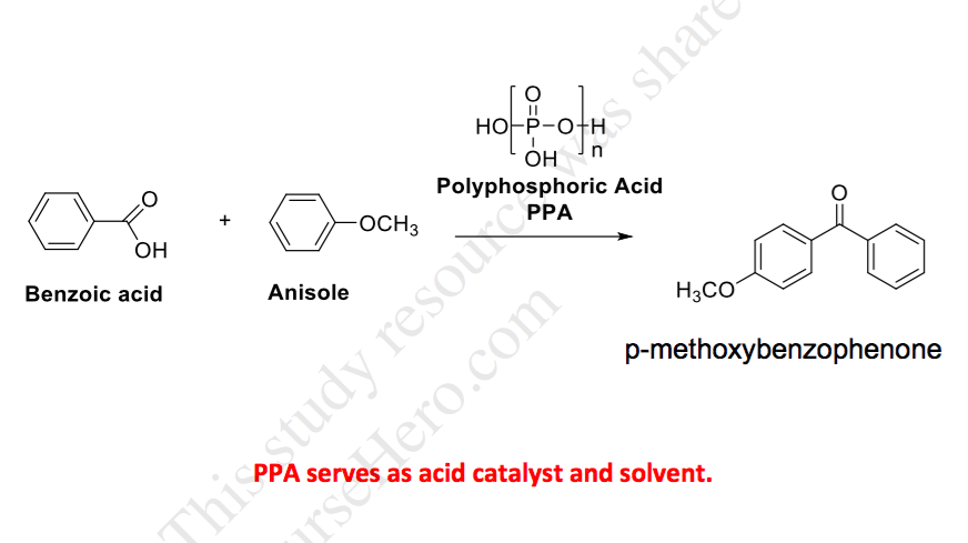 Solved OH Benzoic acid HO P-O-H OH n Polyphosphoric Acid PPA | Chegg.com