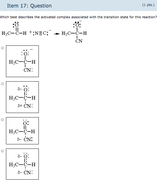 Solved which best describes the activated complex associated | Chegg.com