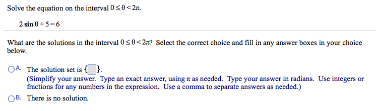 Solved Solve the equation on the interval 0