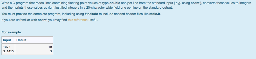 Solved Write a C program that reads lines containing | Chegg.com