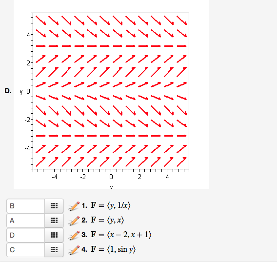 Solved Match the plots labeled A- D with the vector fields F | Chegg.com