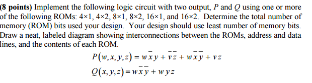 Solved Implement the following logic circuit with two | Chegg.com