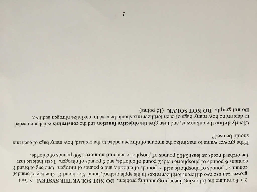 Solved Formulate The Following Linear Programming Problem
