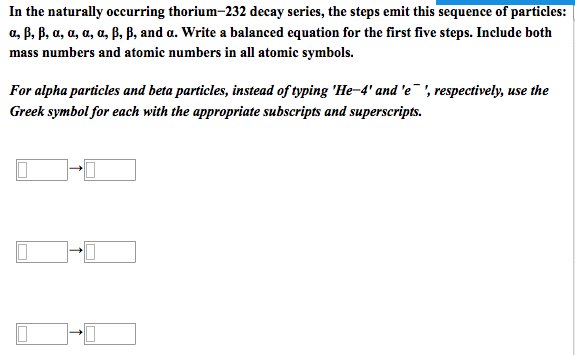 In the naturally occurring thorium-232 decay series, | Chegg.com