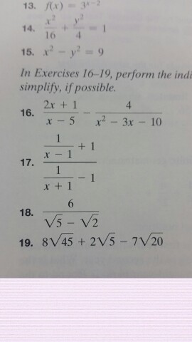 Solved f(x) = 3^x - 2 x^2/16 + y^2/4 = 1 In Exercises I | Chegg.com