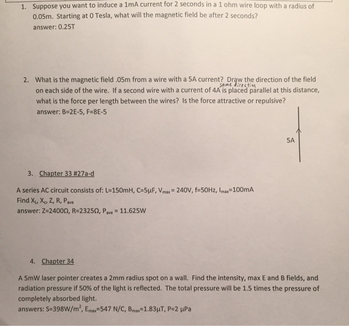 Solved Suppose you want to induce a 1mA current for 2 | Chegg.com