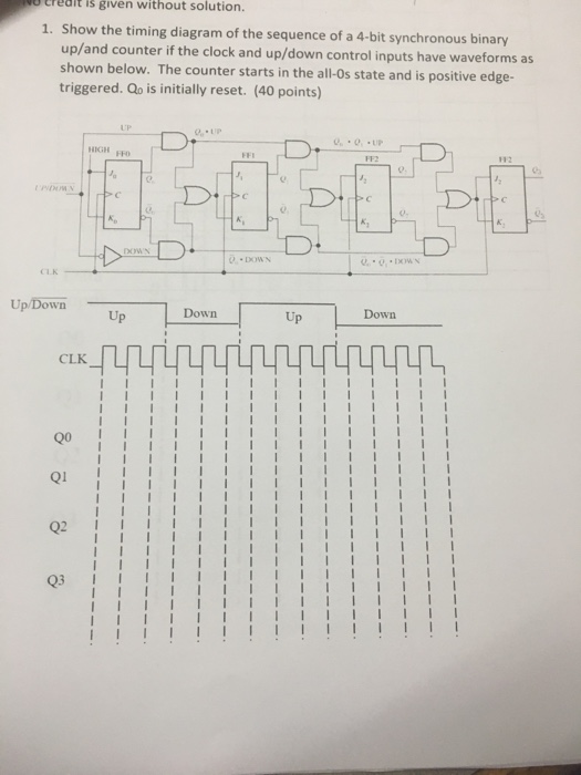 Solved redit is given without solution. 1. Show the timing | Chegg.com
