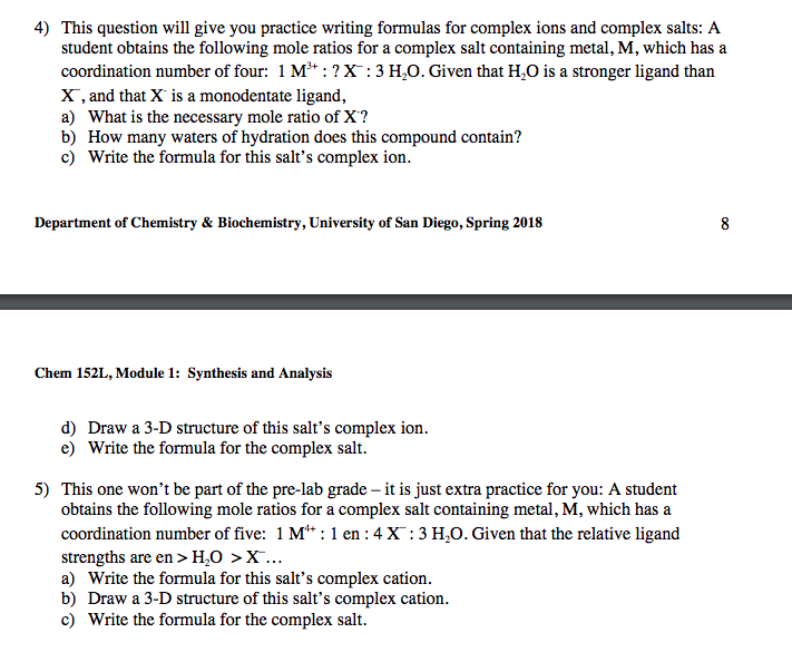 Solved 2) A student performed the experiment you'll be | Chegg.com