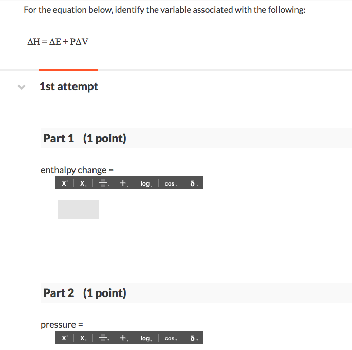 Solved For the equation below, identify the variable | Chegg.com