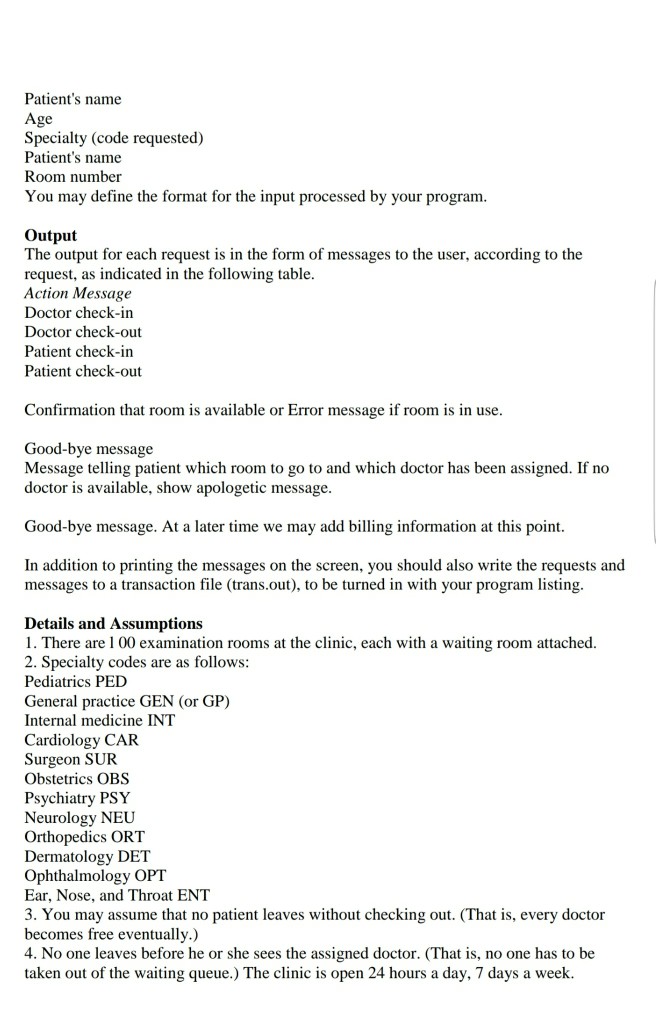 Solved 2. (70) The local medical clinic has decided to | Chegg.com