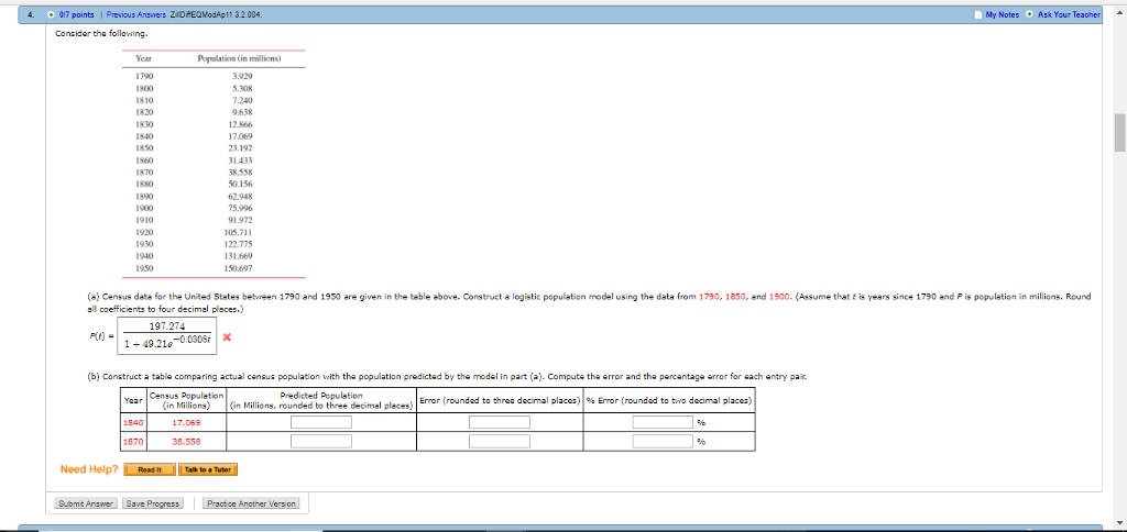 Solved 017 points Previous Answers 2IDHEQWodAp11 32 004 My | Chegg.com
