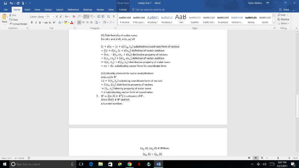 Solved Introduction: Vector spaces have a number of | Chegg.com