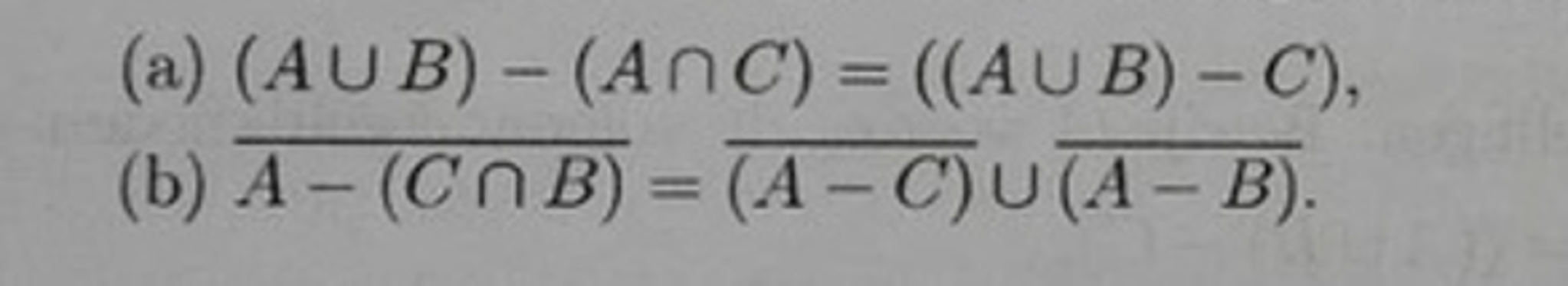 Solved (A union B) - (A intersection C) = ((A intersection | Chegg.com