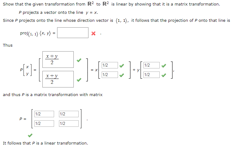 Solved Show that the given transformation from R2 to R2 is | Chegg.com