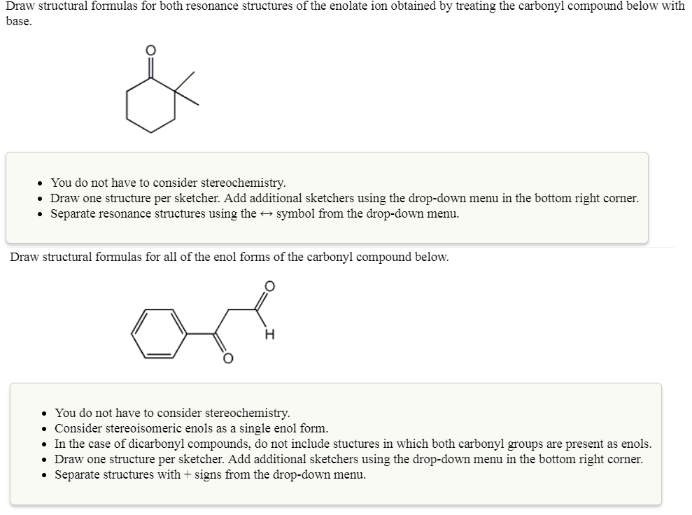 Solved Draw structural formulas for both resonance | Chegg.com
