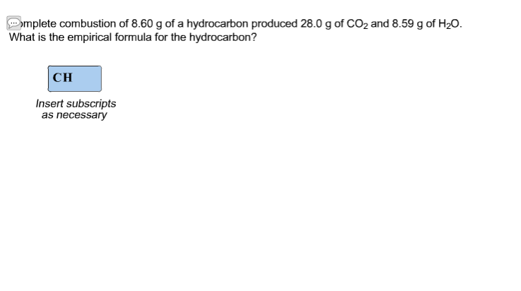 Solved Complete combustion of 8.60 g of a hydrocarbon | Chegg.com
