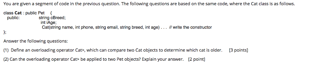 Solved You are given a segment of code in the previous | Chegg.com