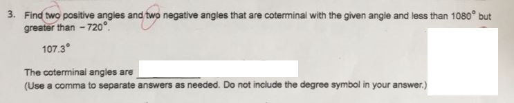 Solved Find two positive angles and two negative angles that | Chegg.com