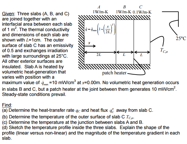 Solved Three slabs (A, B, and C) are joined together with an | Chegg.com
