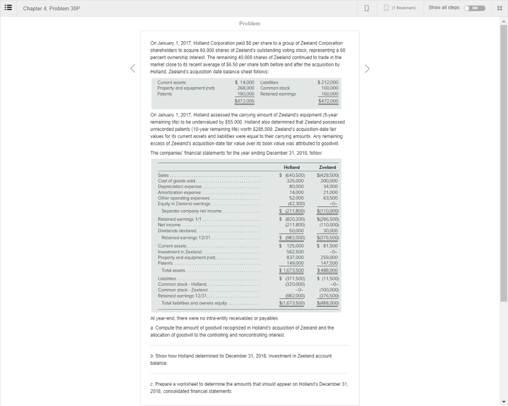 Chapter 4, Problem 30P (I Bookmark) Show all steps. | Chegg.com