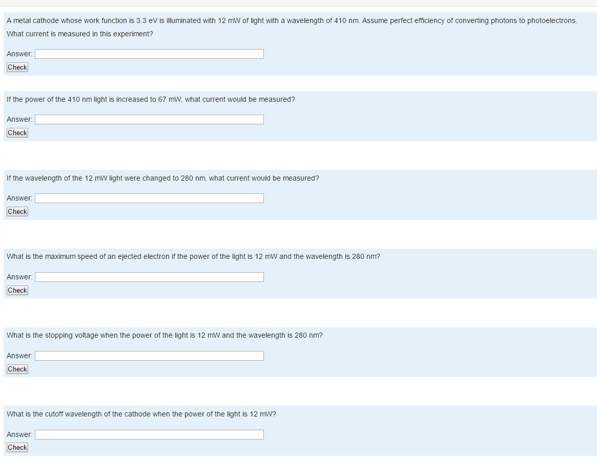 Solved A metal cathode whose work function is 3.3 eV is | Chegg.com
