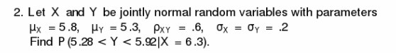 Solved 2. Let X and Y be jointly normal random variables | Chegg.com