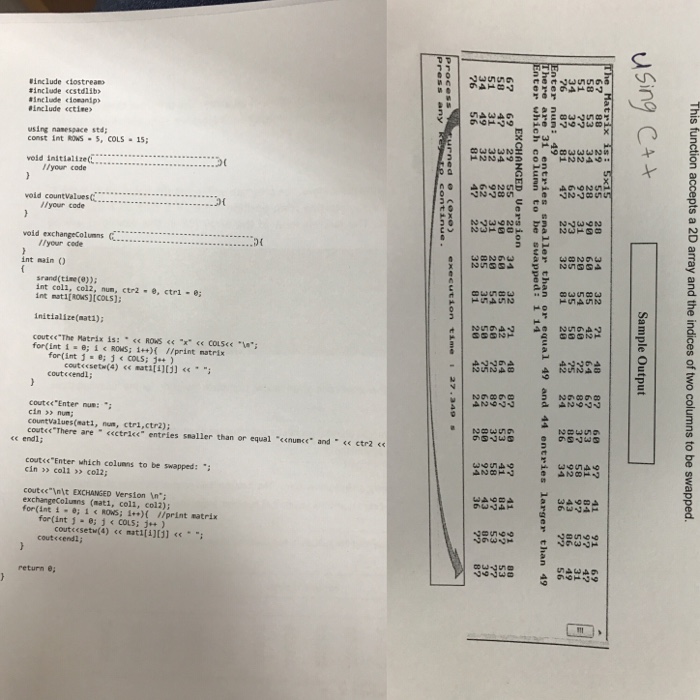 Solved #include #include #include | Chegg.com