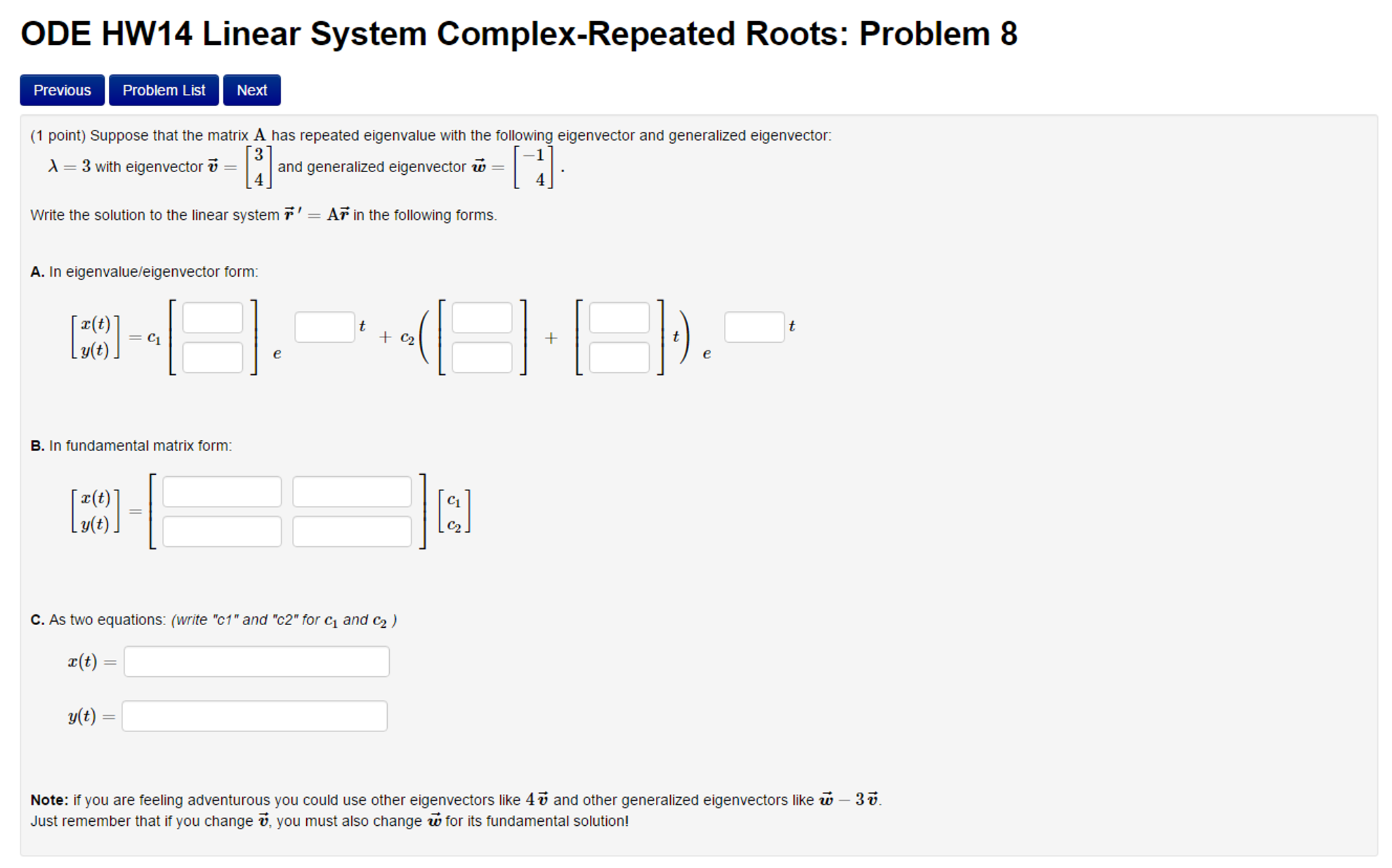 Solved Suppose That The Matrix A Has Repeated Eigenvalue 6348