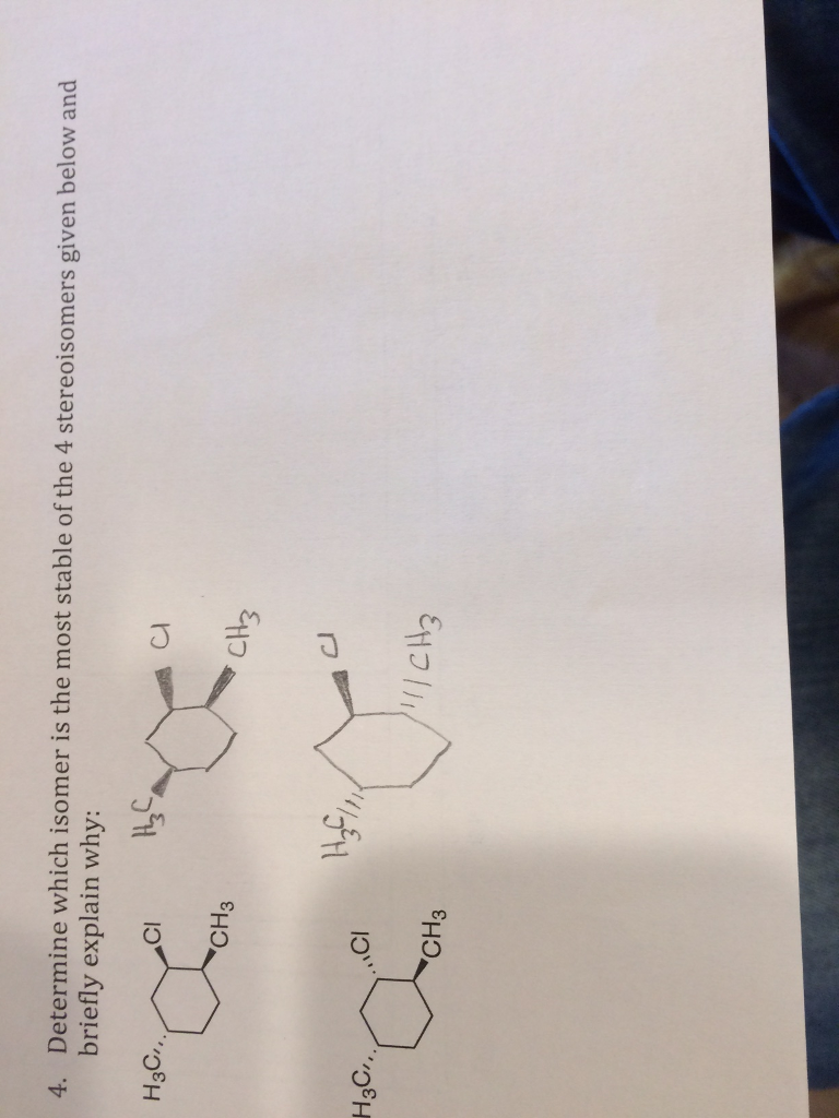 Solved Determine which isomer is the most stable of the 4 | Chegg.com