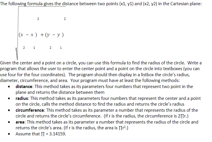 Solved The following formula gives the distance between two | Chegg.com