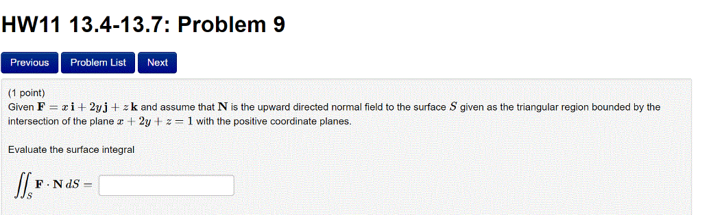 Solved HW11 13.4-13.7: Problem 9 Previous Problem List Next | Chegg.com