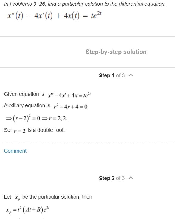 Solved In Problems 9-26, find a particular solution to the | Chegg.com