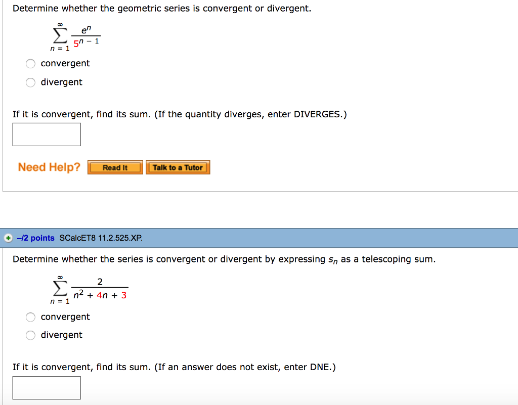 Solved Determine whether the geometric series is convergent | Chegg.com