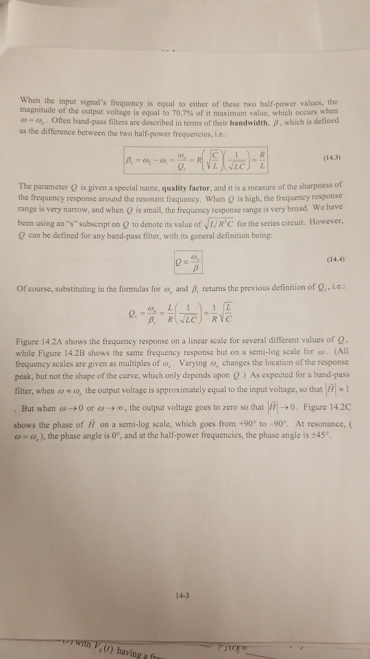 Solved EEE202 Experiment #14: FREQUENCY RESPONSE OF RLC | Chegg.com