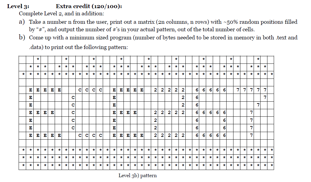 Solved Looking for help for Level 2 and Level 3, code for | Chegg.com