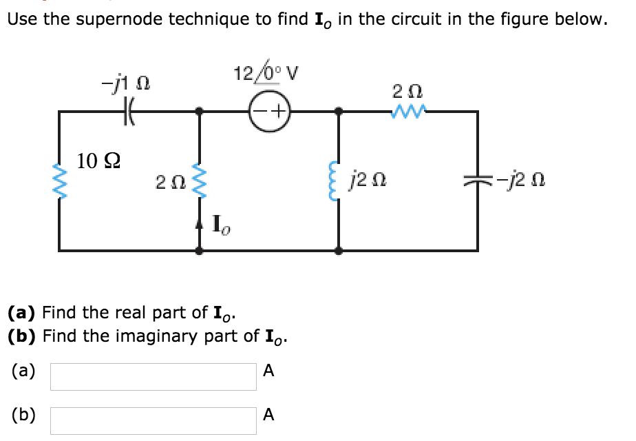 Solved Use the supernode technique to find Io in the circuit | Chegg.com