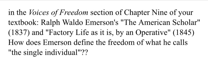 Solved in the Voices of Freedom section of Chapter Nine of | Chegg.com