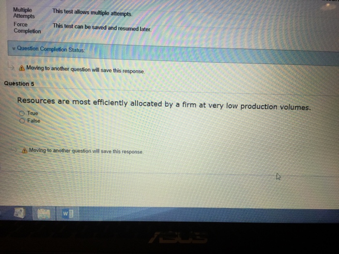 Solved Resources are most efficiently allocated by a firm at | Chegg.com