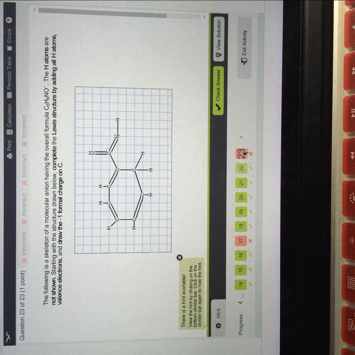 Solved The following is a skeleton of a molecular anion | Chegg.com